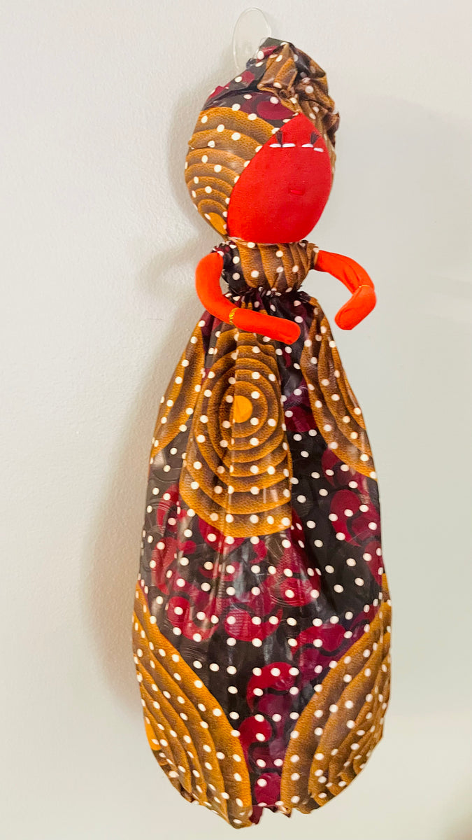 Bisi Fall Floral Print Handmade African Plastic Bag Lady Holder – Afrik ...